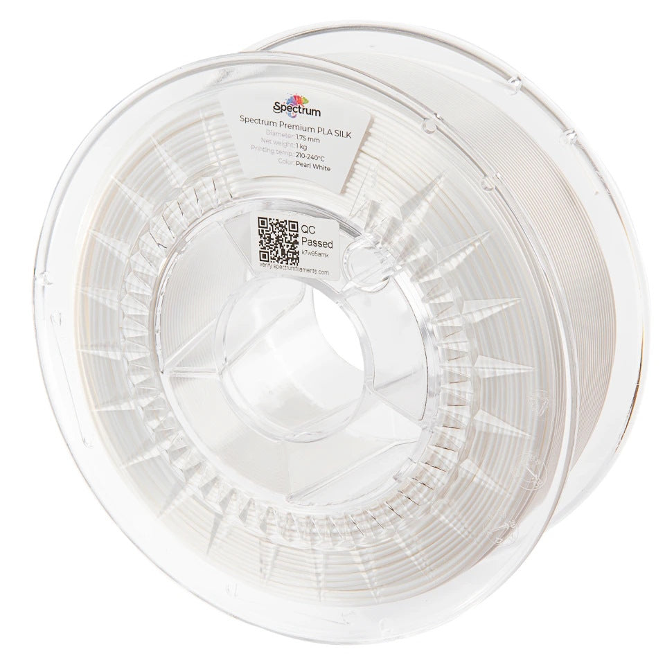 Filament PLA Glossy SILK 1.75mm Blanc perle Pearl White Spectrum - 1kg ...